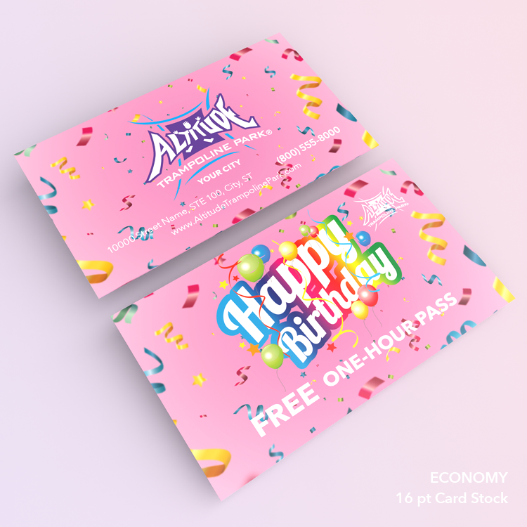 Free Hour Birthday Passes - Confetti PINK – Order Cdesigns